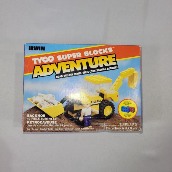 Tyco | Toys | Tyco Super Blocks Backhoe Vintage 988 Adventure Road ...